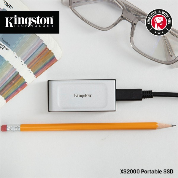 Kingston XS2000 Portable, 1 TB externe SSD Zilver/zwart, SXS2000/1000G ...