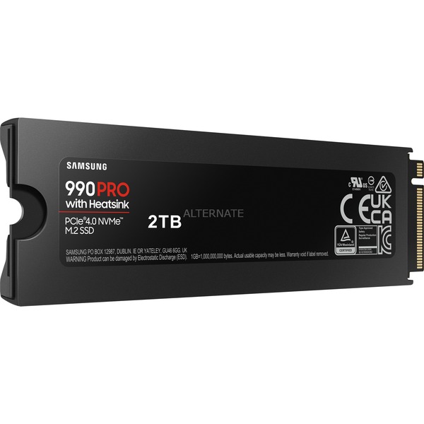 Samsung 990 PRO Heatsink 2 TB SSD PCIe 4.0 x4, NVMe 2, M.2 2280, RGB leds