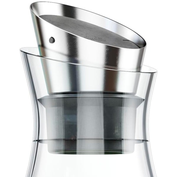 Emsa FLOW Koelkaraf van glas kan Transparant/roestvrij staal, met ...