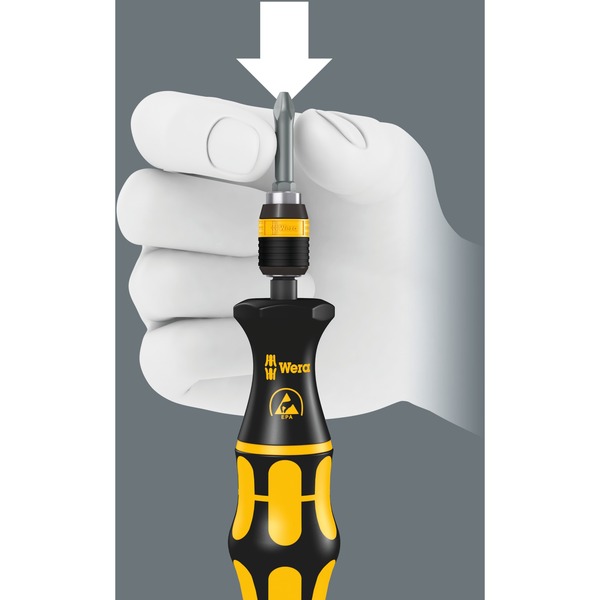 Wera Bits-Handhouder 813 R schroevendraaier Zwart/geel, ESD, Niet ...