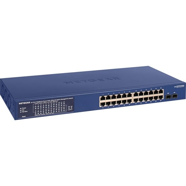NETGEAR GS724TPP switch Blauw