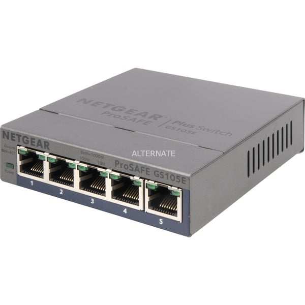 NETGEAR ProSAFE GS105E v2 switch Grijs