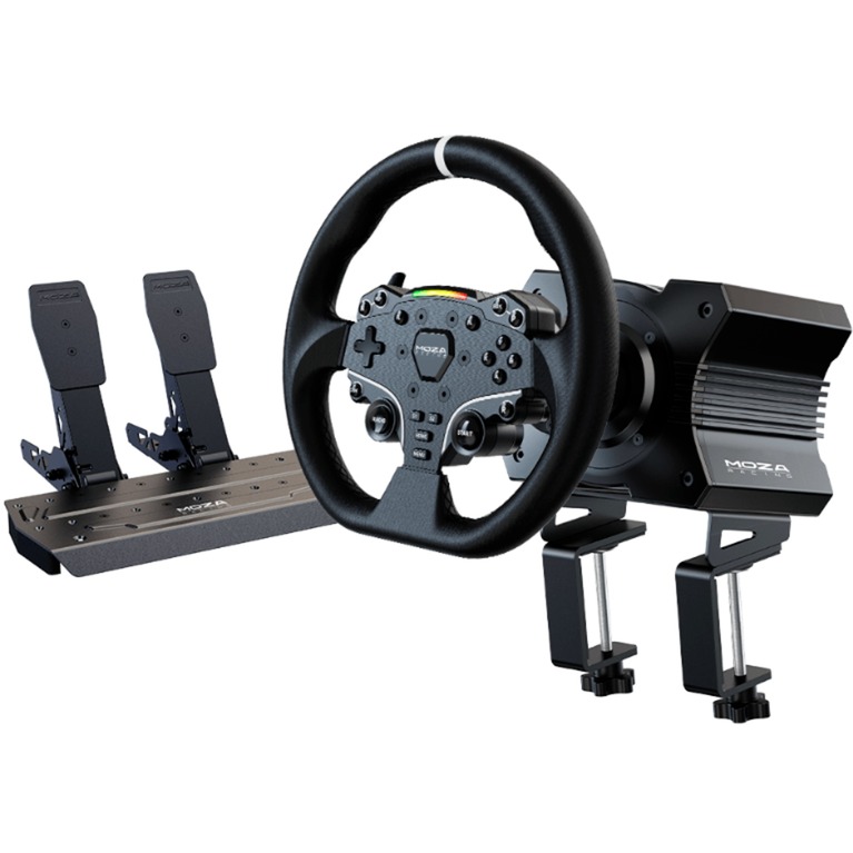 MOZA Racing R5 + ES + SRP bundel Zwart, Basis, stuur en pedalen