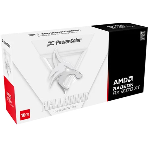 PowerColor Radeon RX 9070 XT Hellhound Spectral White 16GB GDDR6 ...