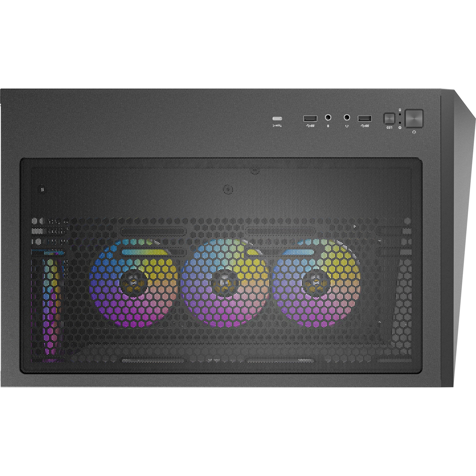 Antec C5 ARGB midi tower behuizing Zwart | 1x USB-A | 1x USB-C ...