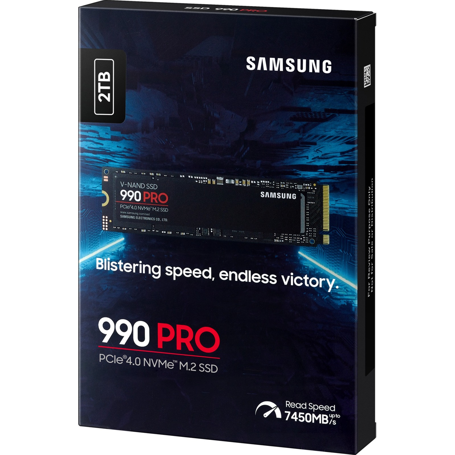 Samsung 990 PRO 2 TB SSD MZ-V9P2T0BW, PCIe Gen 4.0 x4, NVMe 2.0