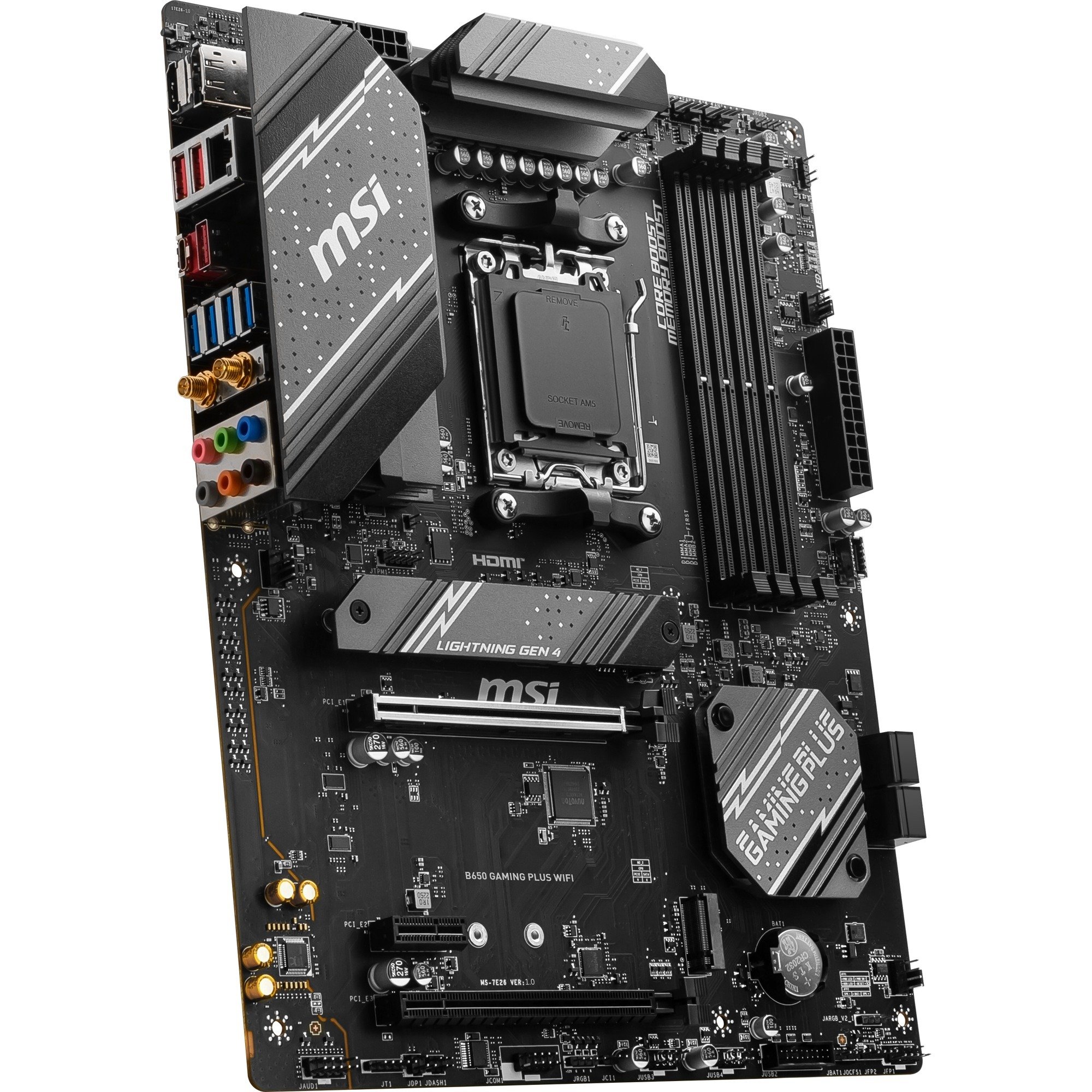 MSI B650 GAMING PLUS WIFI socket AM5 moederbord Zwart, RAID, 2,5Gb-LAN ...