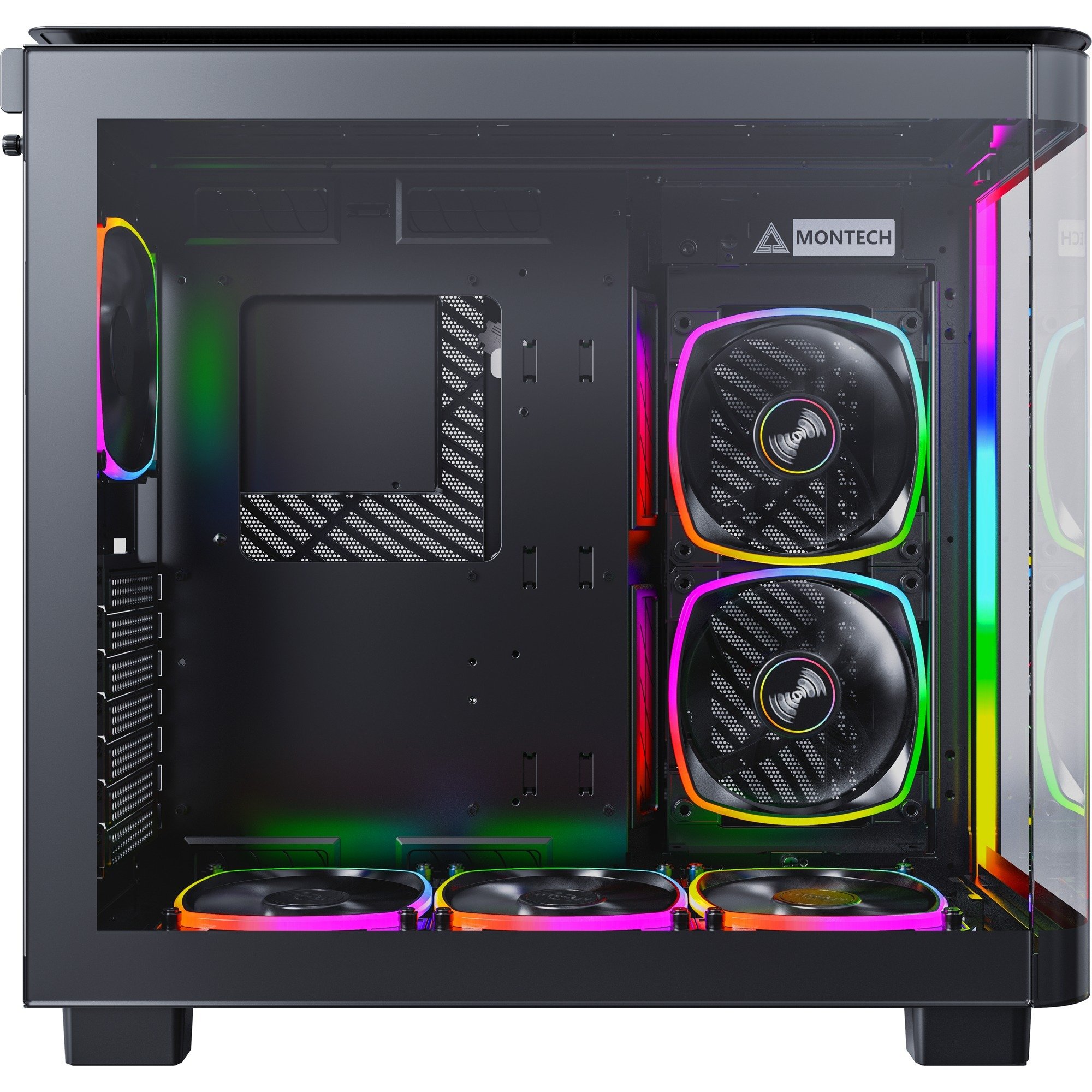 Montech KING 95 PRO midi tower behuizing Zwart | 2x USB-A | 1x USB-C ...