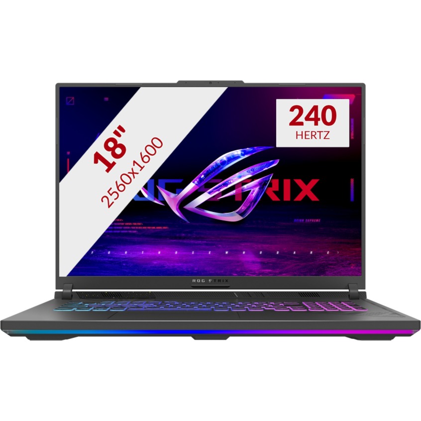 ASUS ROG Strix G18 G814JIR-N6003W 18" gaming laptop Grijs | i9-14900HX ...